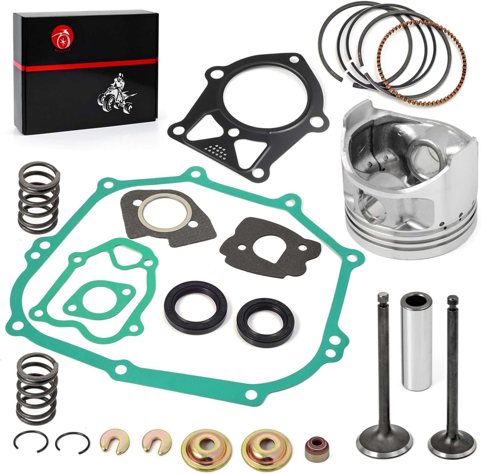 Amazon.com: 285cc Engine Top End Rebuild Kit STD Piston + Ring + Gasket ...