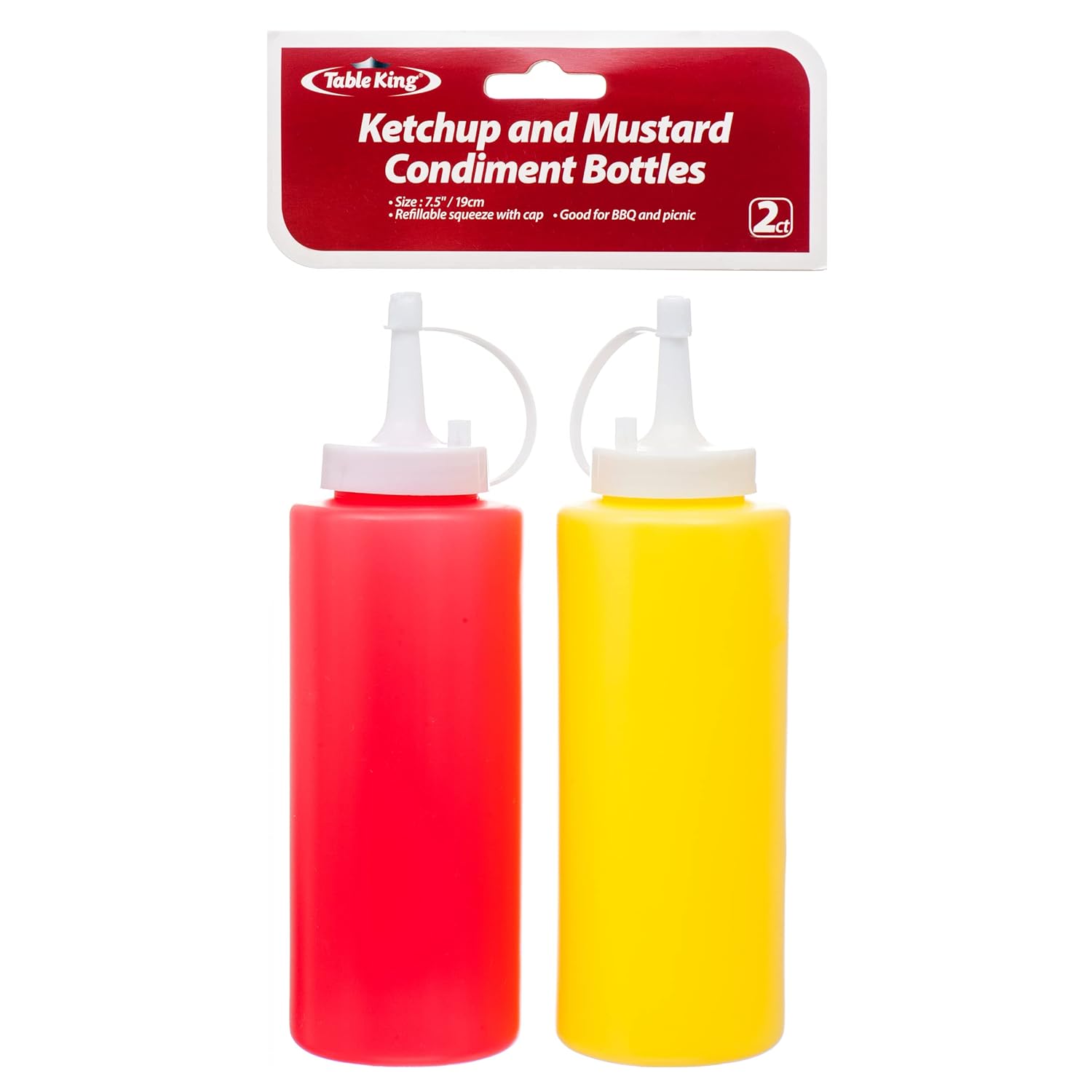 Amazon.com: Table King Ketchup & Mustard 12 oz Condiment Bottles 2 ...