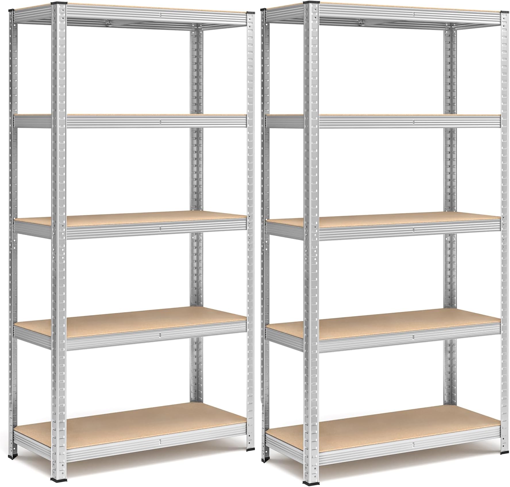 KARAT Schwerlastregal, 2er Set, 40 x 90 x 180 cm Steckregal ...