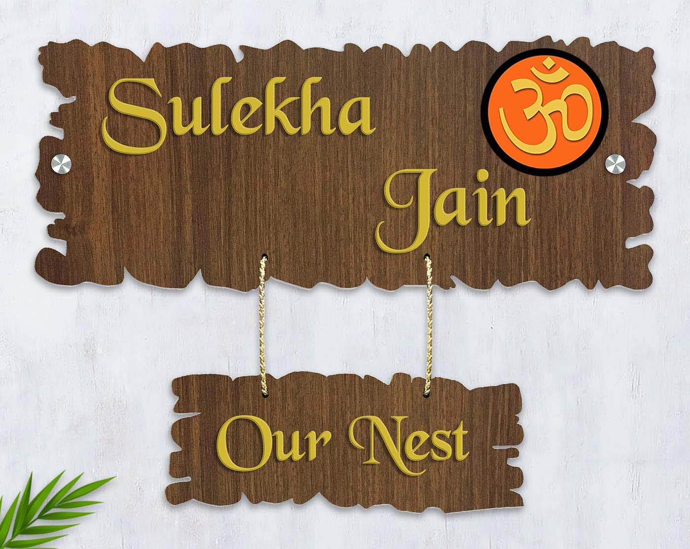 SIGNOOGLE® Customized Acrylic House Name Board Sign for Home Office ...