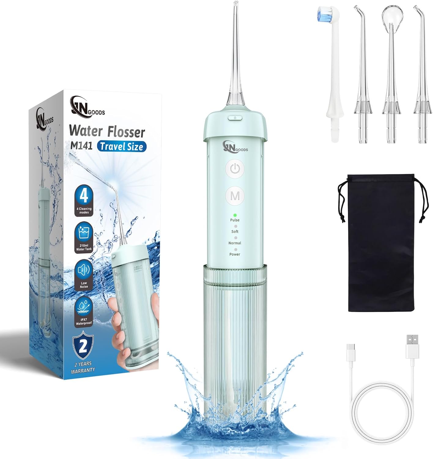 Amazon.com: JNGOODS Mini Portable Water Flosser Oral Irrigator Water ...