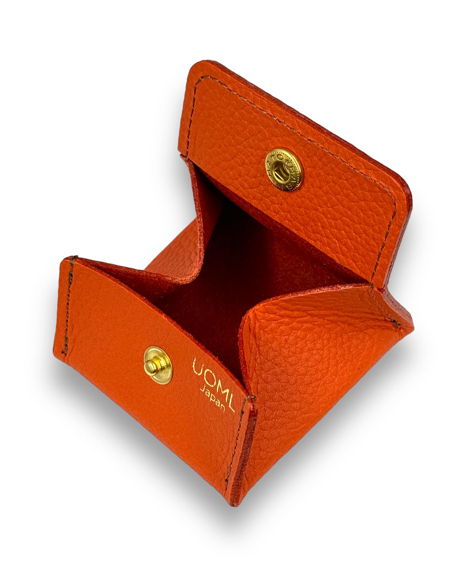 Amazon | UOML ユーオーエムエル コインケース 小銭入れ ボックス型 シュリンクレザー 日本製 本革 (オレンジ, LARGE) 小さい ミニ メンズ レディース | 小銭入れ