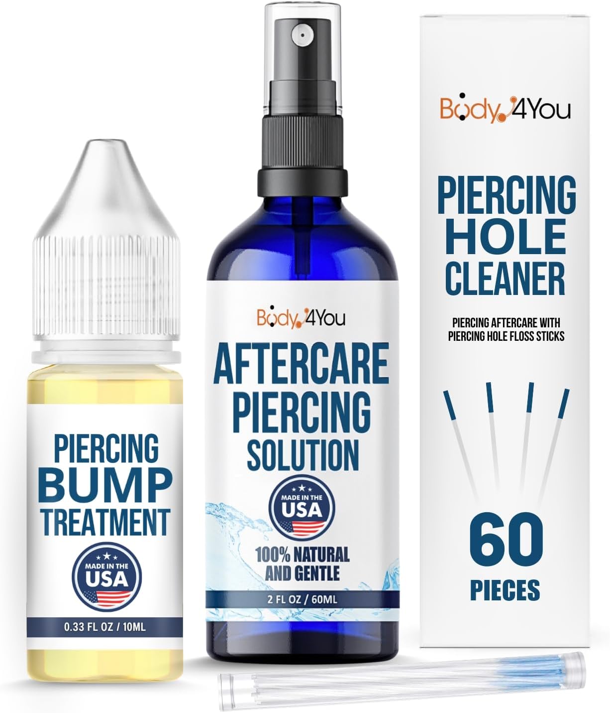 Amazon.com: Piercing Cleaner - Ear Floss | 180 Piece Earrings Cleaning ...