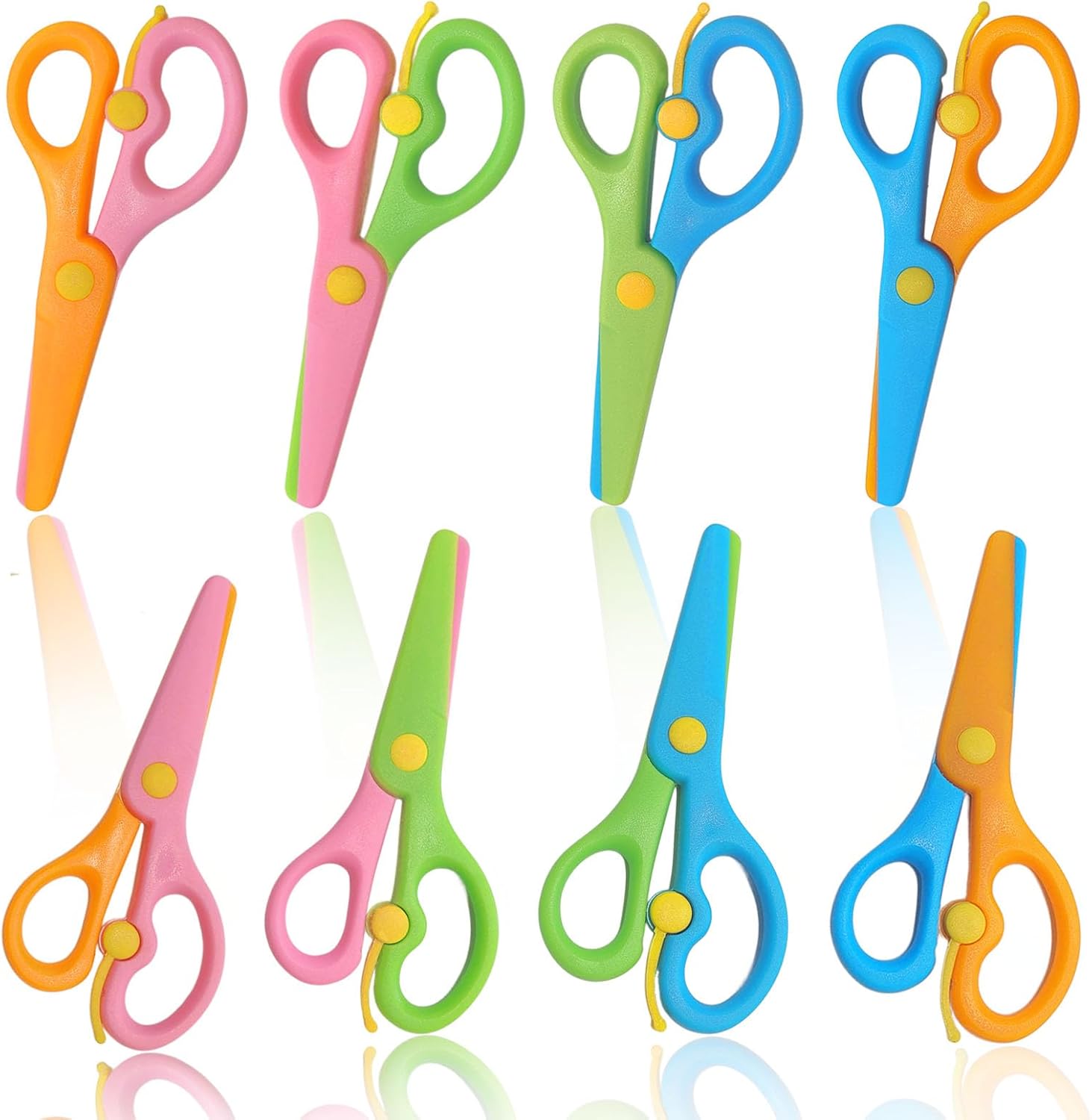 Amazon.com : 8Pcs Toddlers Training Scissors, Kids Safety Scissors ...