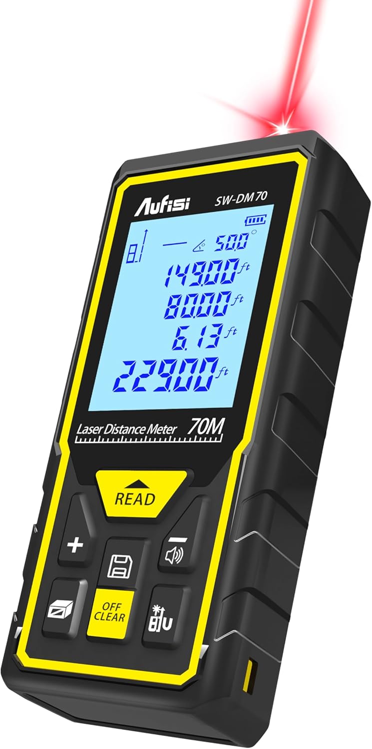 Amazon.com: Laser Measure, Aufisi 229FT/100M Multifunctional Laser ...