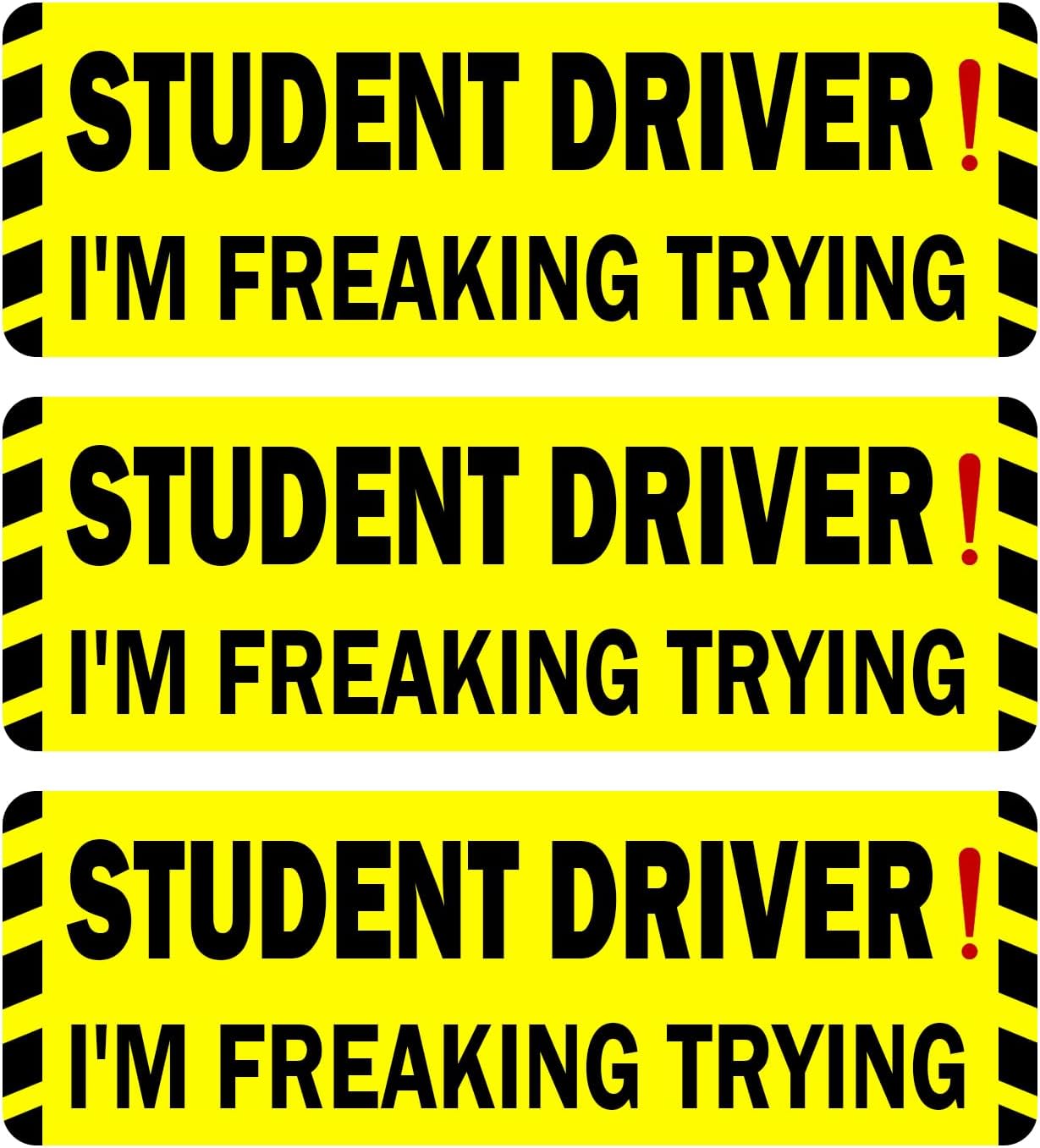 Amazon.com: Miss Kiss Stickers Student Driver Car Removable New Driver ...