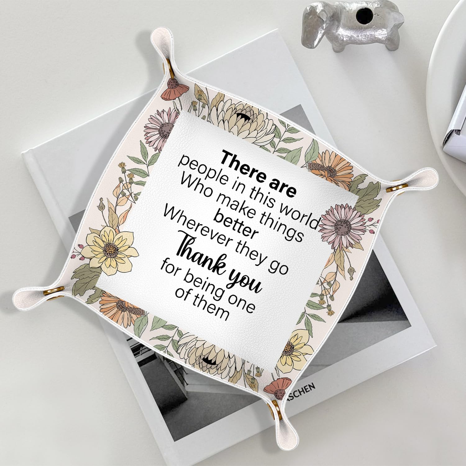 Amazon.com: RTXLEZM Thank You Gifts Jewelry Valet Tray for Women ...