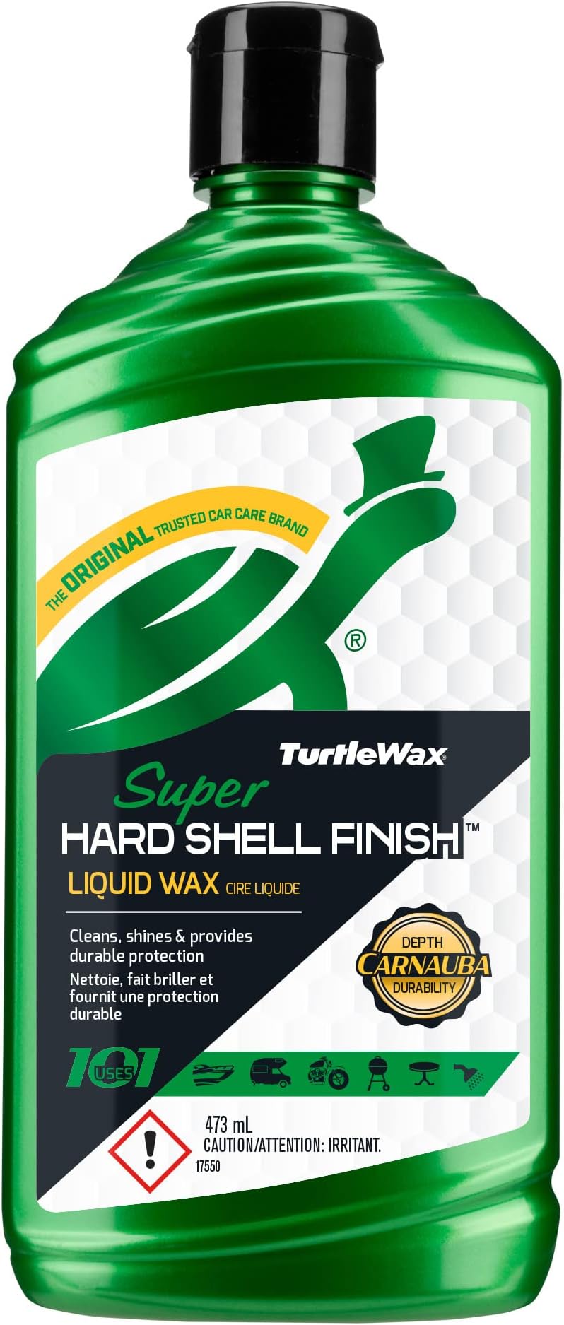 Turtle Wax 50133 Super Hard Shell Liquid Wax, Carnauba Wax Can Be Used ...