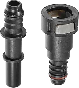 Amazon.com: A ABSOPRO Car Fuel Line Hose Quick Release Connector Kit Straight 1/2" 12.61mm SAE ...