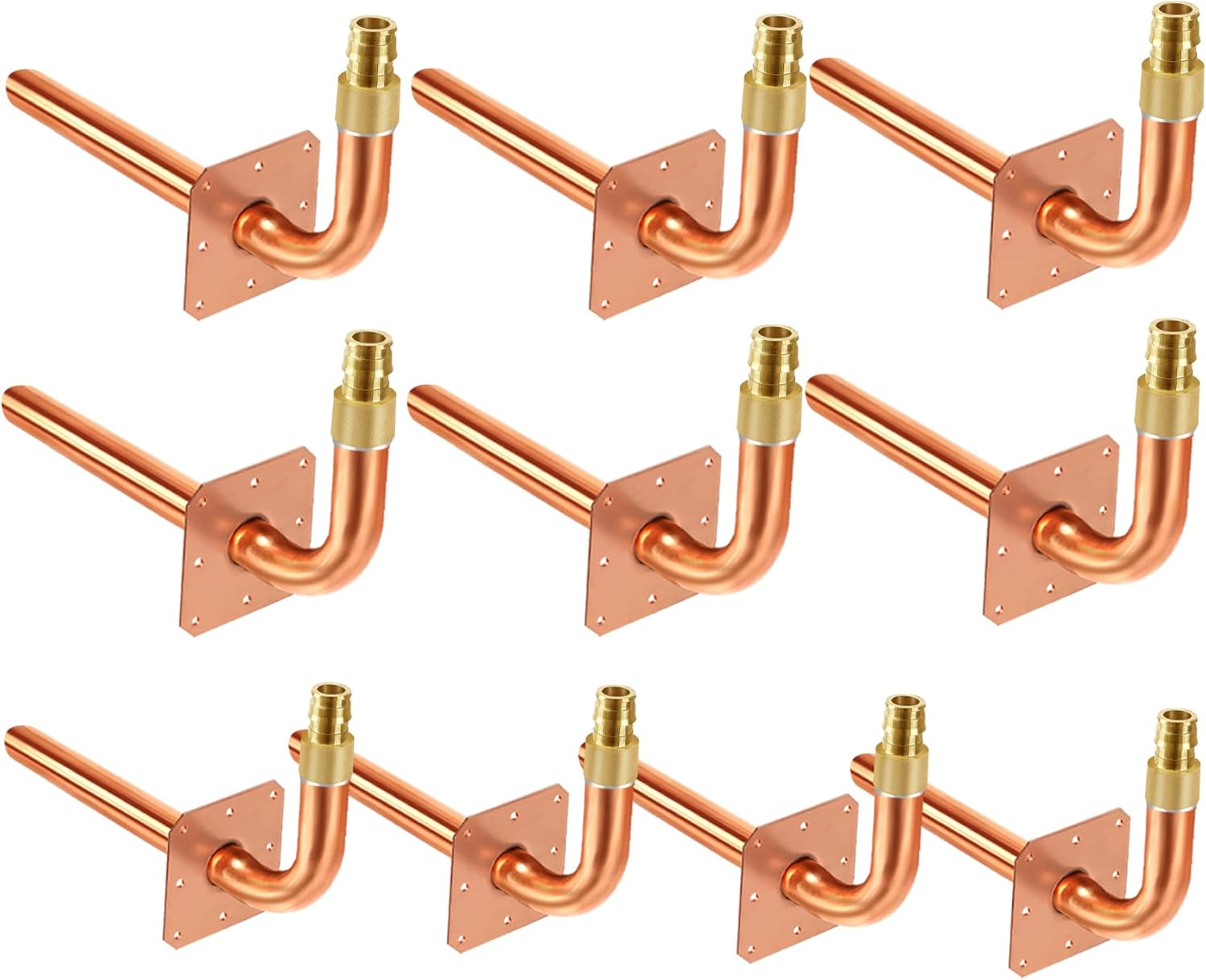 Amazon.com: 10 Packs Copper Pex Stub Out,1/2 Inch Pex-A Expansion F1960 ...