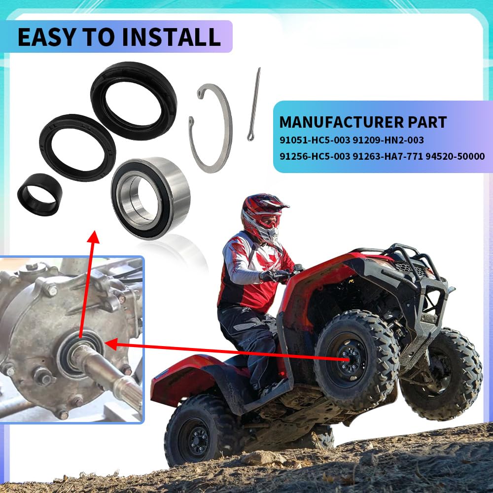Badlands Mtg Labwork Both Front Wheel Bearing Seal Kits For Honda ...