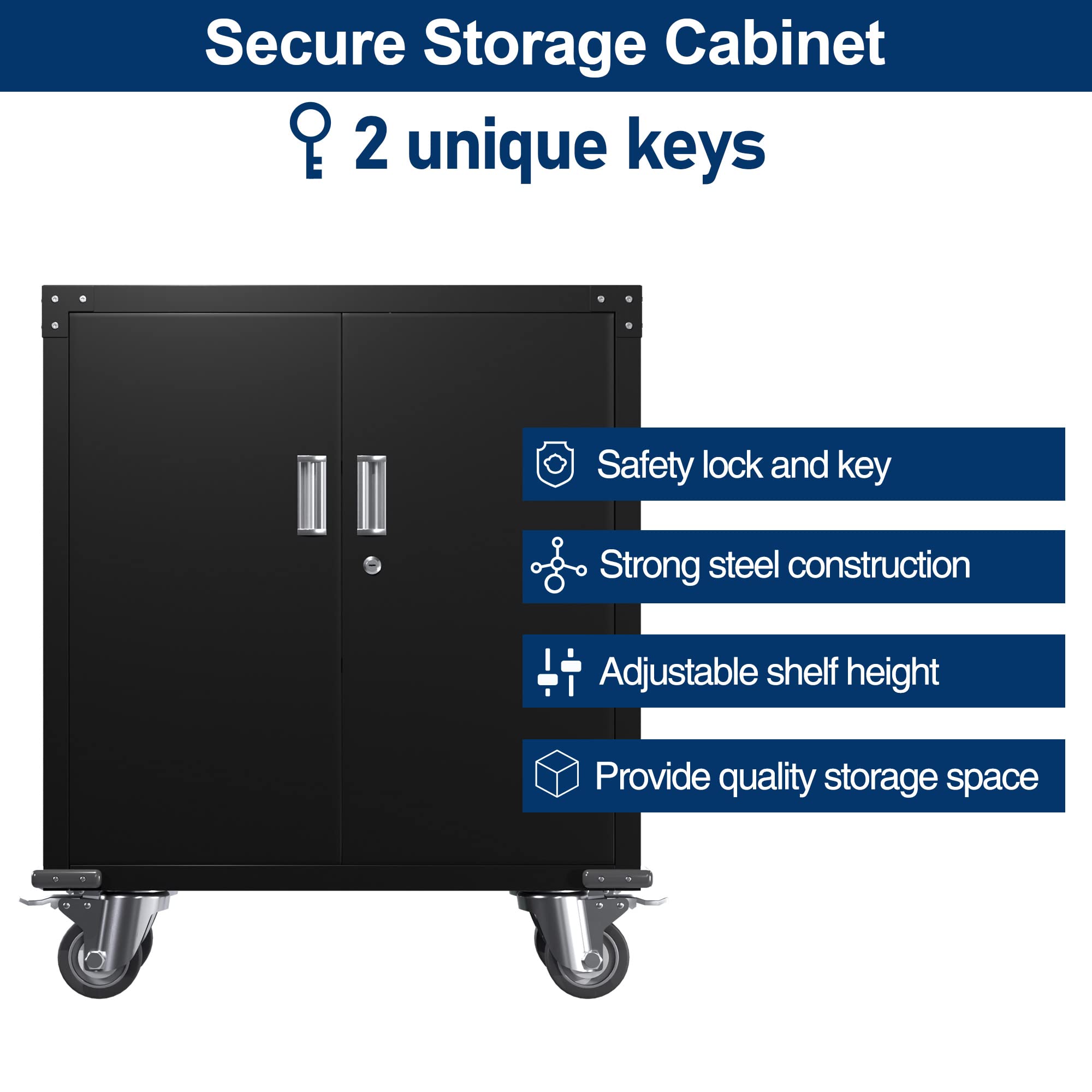 Snapklik.com : Aobabo Lockable Steel File Storage Organizer Cabinet