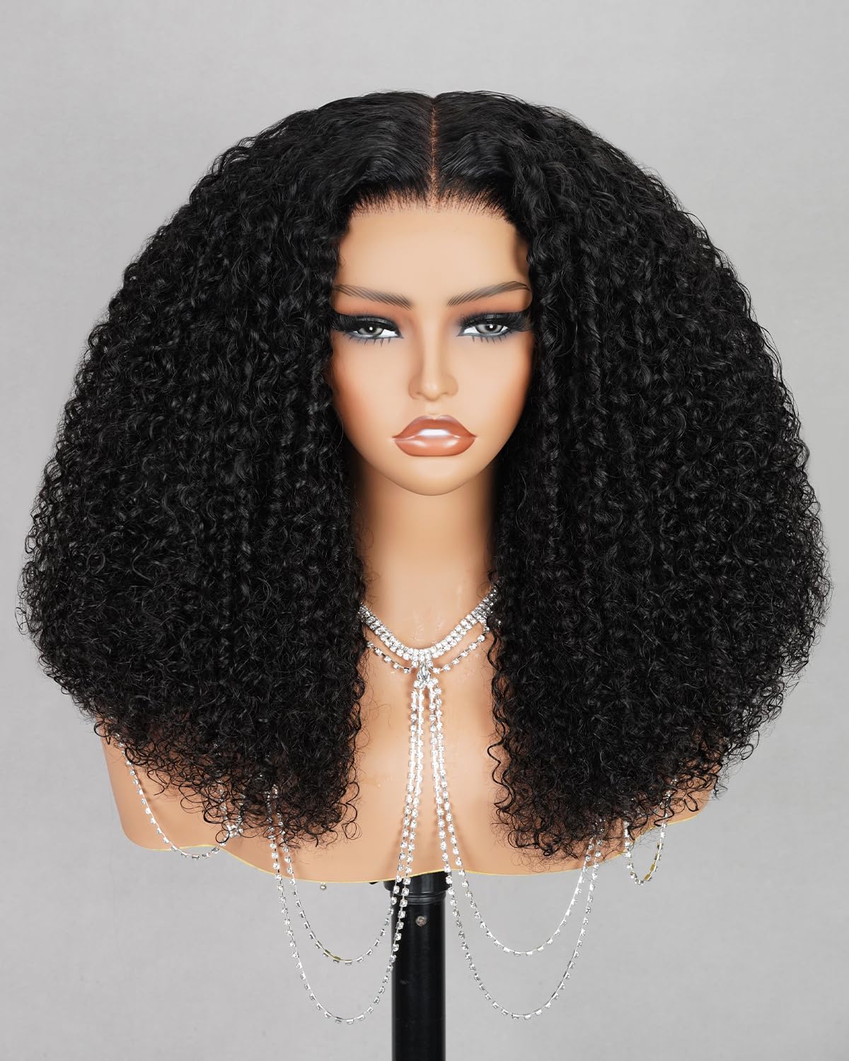 Amazon.com : Arabella Deep Curly Human Hair Wig Ready to Wear Glueless ...
