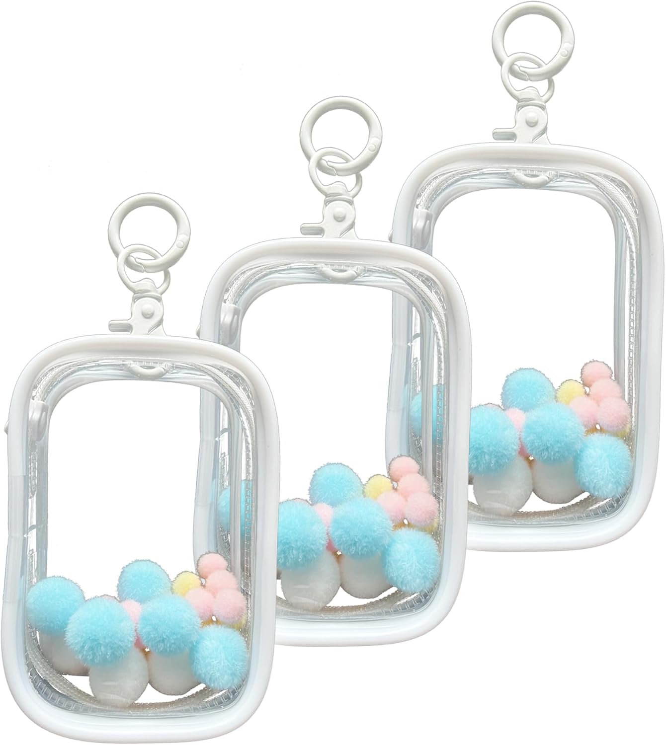 Amazon.com: 3 Pcs Clear Figure Display Bag with Keychain, Portable ...