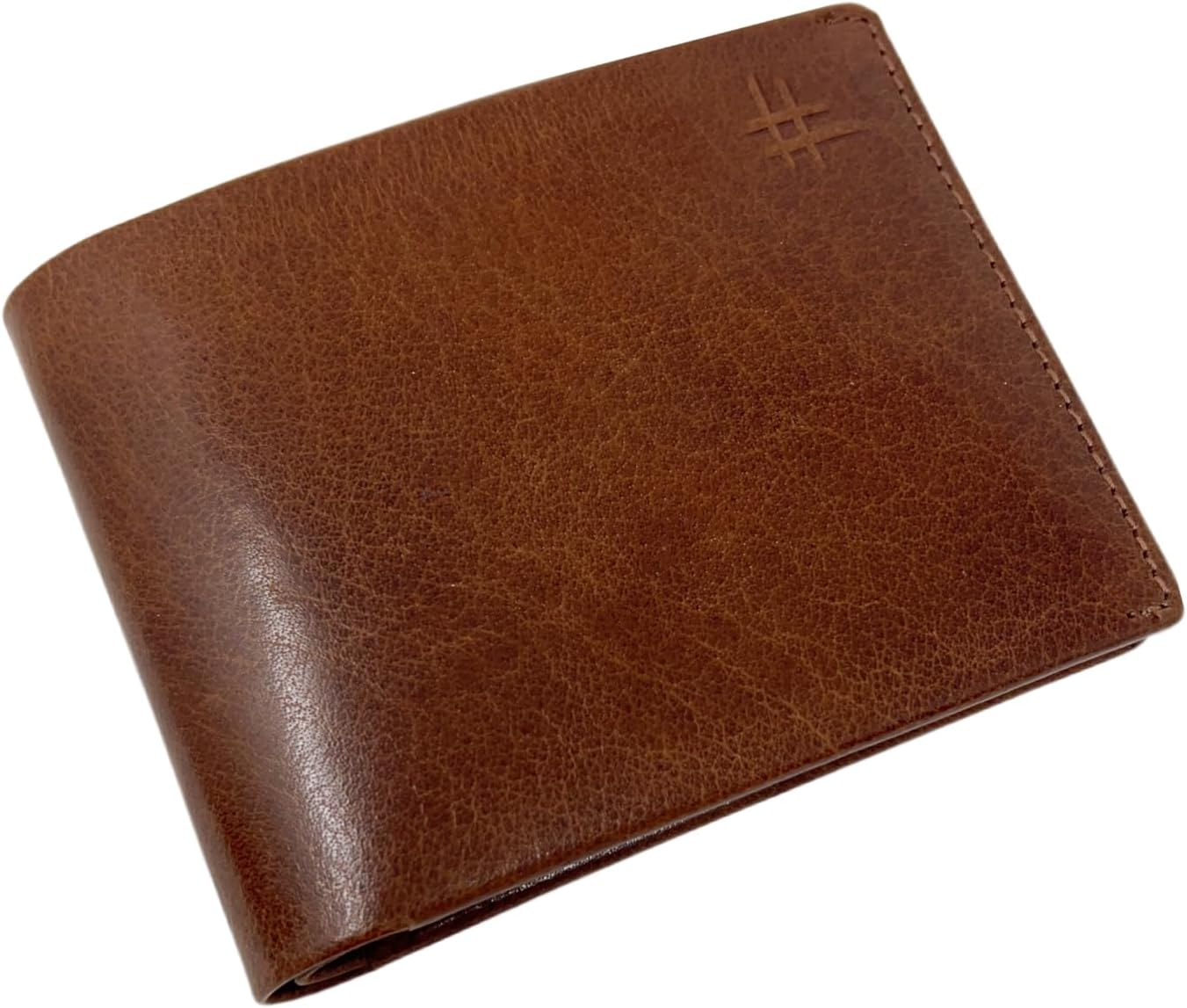 Amazon.com: Cognac Brown Top Grain Leather Wallet for Men | RFID ...