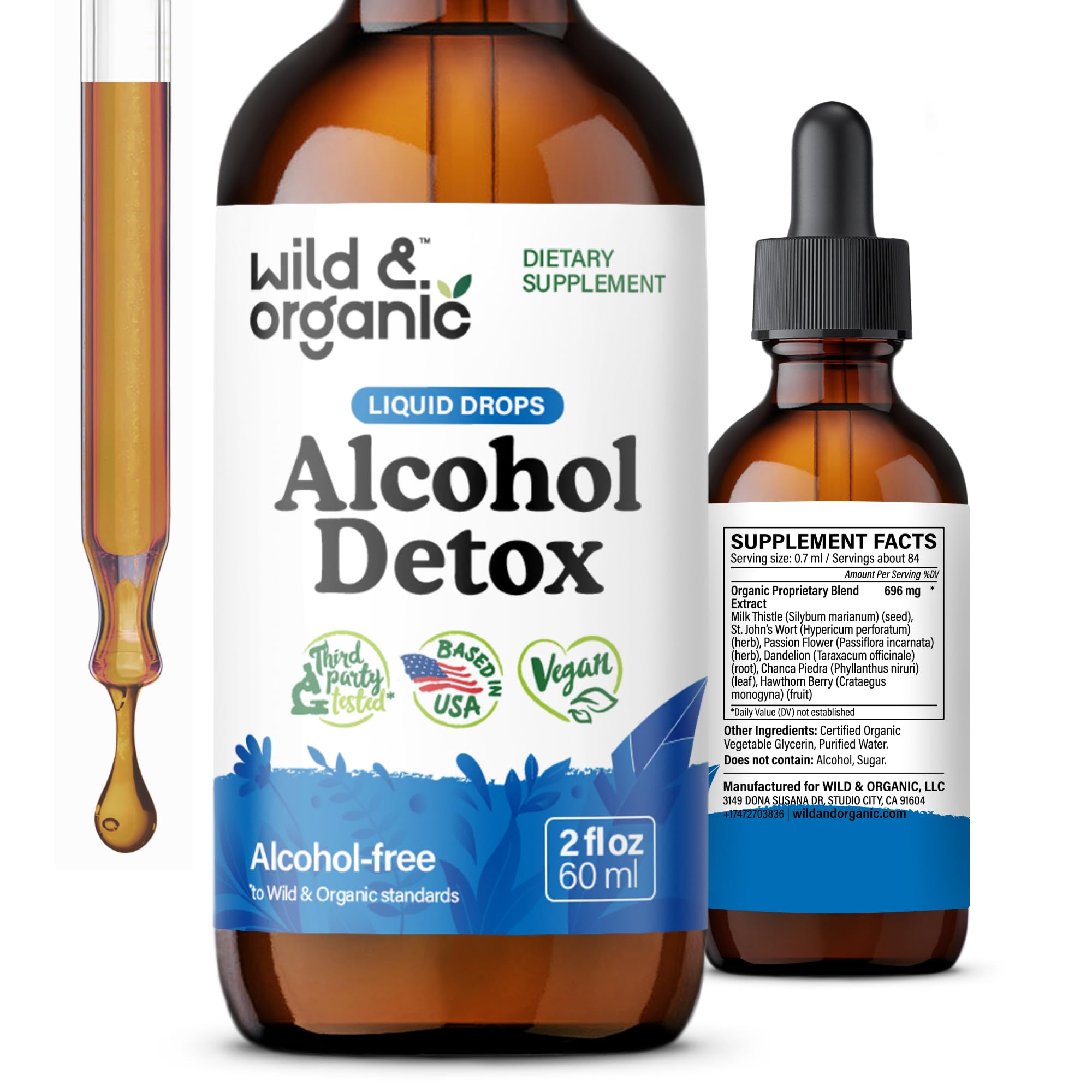 Amazon.com: Wild & Organic Alcohol Detox Cleanse Drops - Liver & Kidney ...