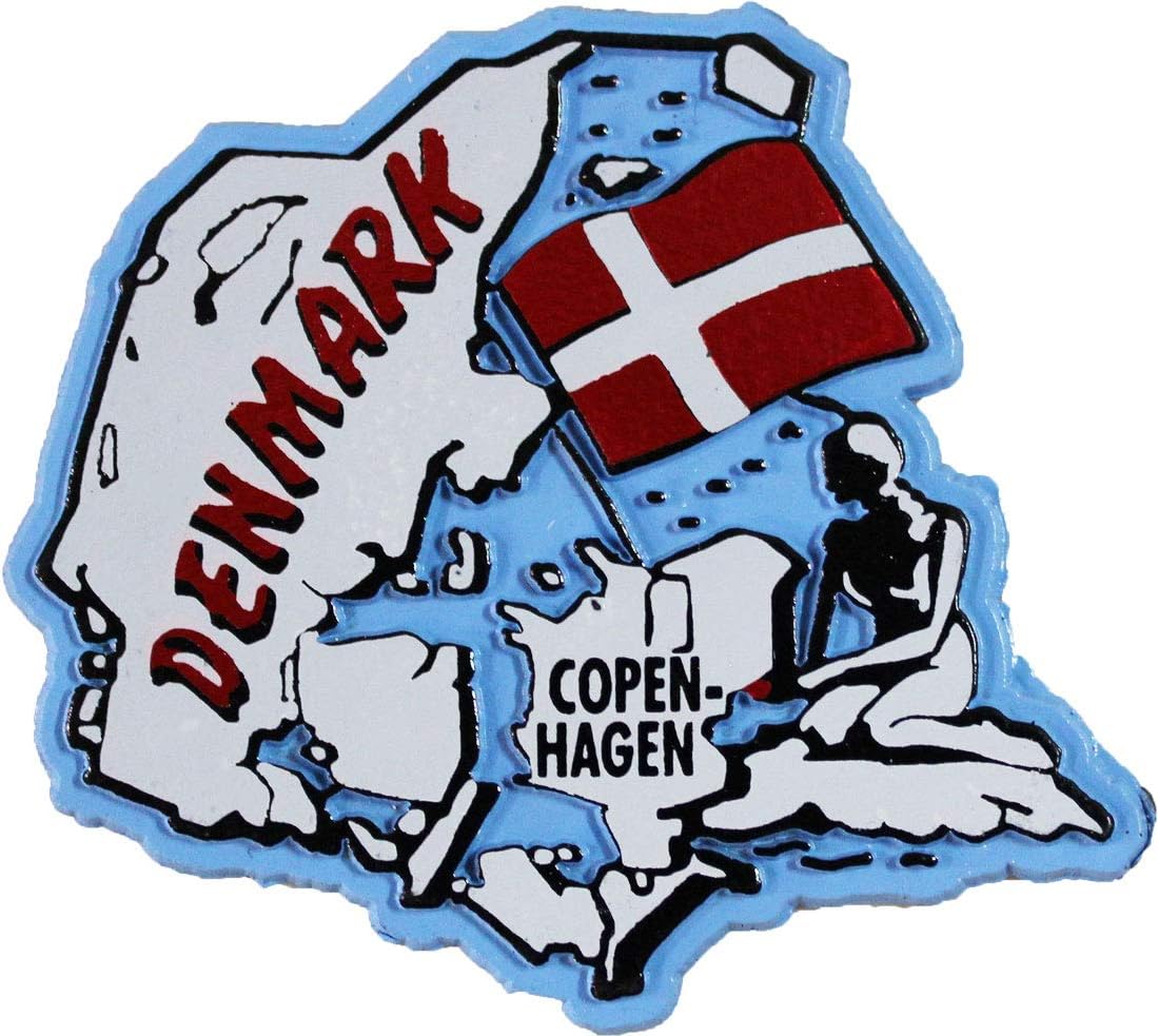 Amazon.com: Denmark Country Outline Refrigerator Magnet, Approximate ...