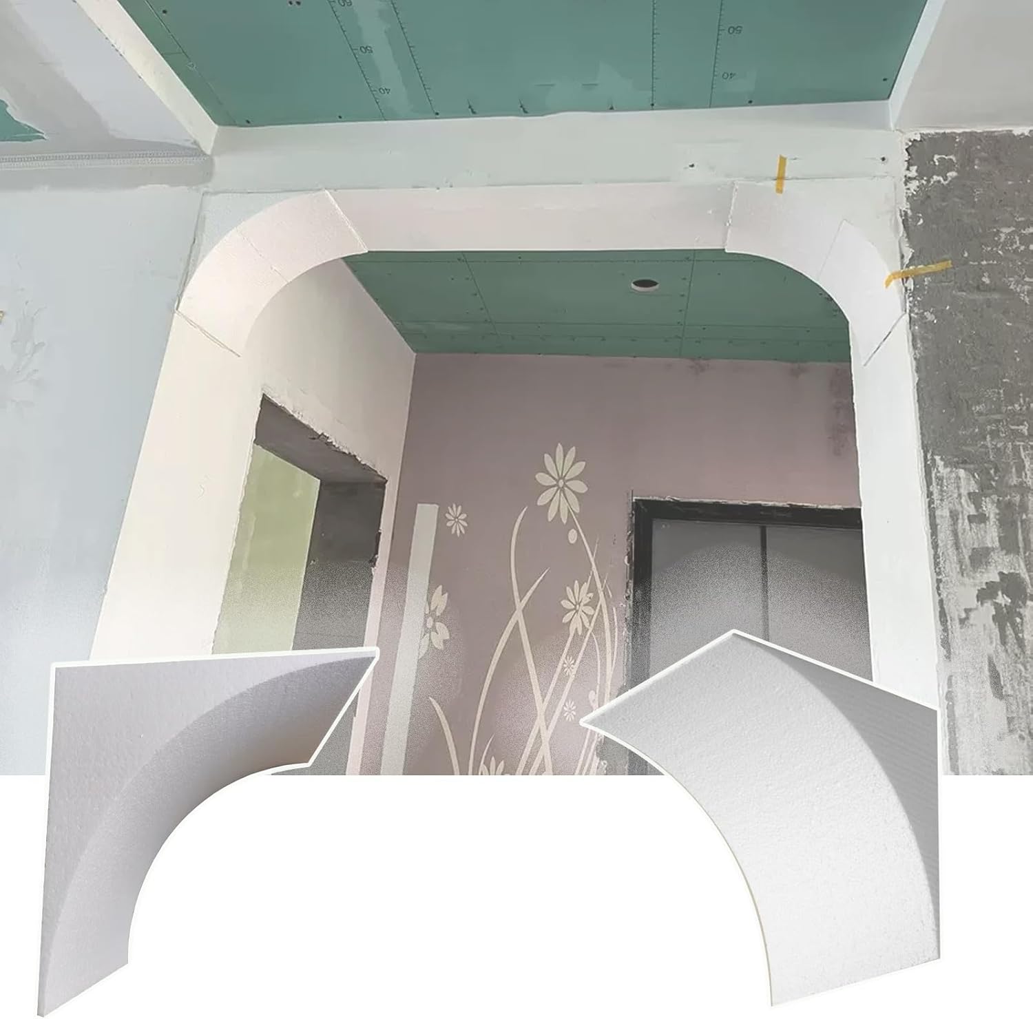 2pcs EPA Foam Arch Kit for Hallway Entrance, Paintable Elegant Curved ...