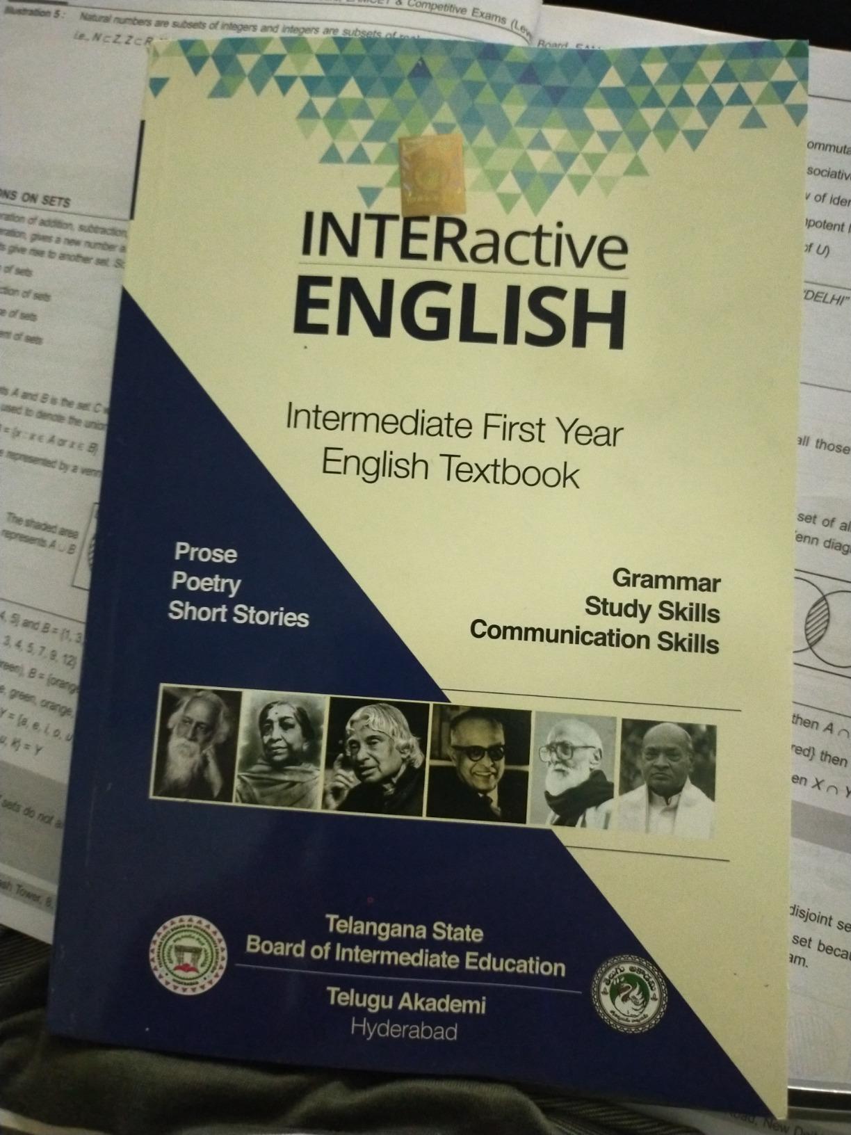 INTERactive English - Intermediate First Year English Textbook : Telugu ...