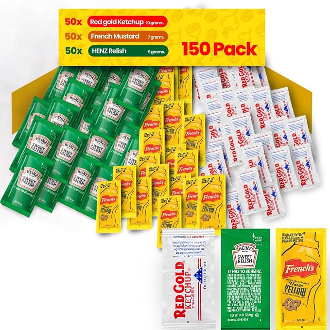 Amazon.com : Condiment Variety Pack - Single Serve Pouches: Each of ...