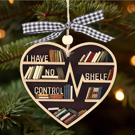 Amazon.com: 3D Book Ornaments for Christmas Tree, 2025 Book Lovers ...