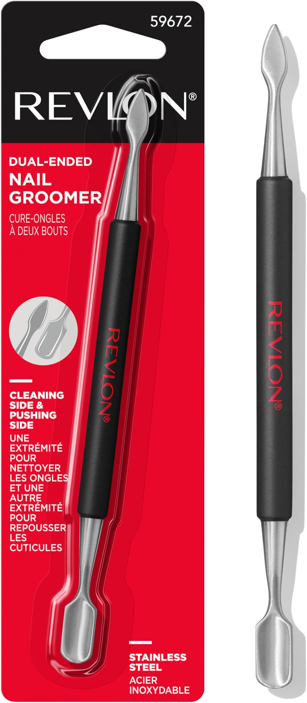 Amazon.com : Revlon Expert Dual-Ended Nail Groomer, Stainless Steel ...