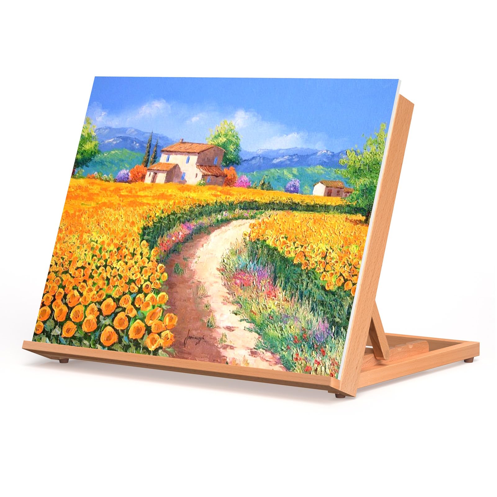 Snapklik.com : Wooden Tabletop Easel, Portable Wood Artist Drawing ...