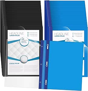 Amazon.com : Seajan 50 Pcs Report Covers with 3 Prong Fasteners Clear ...