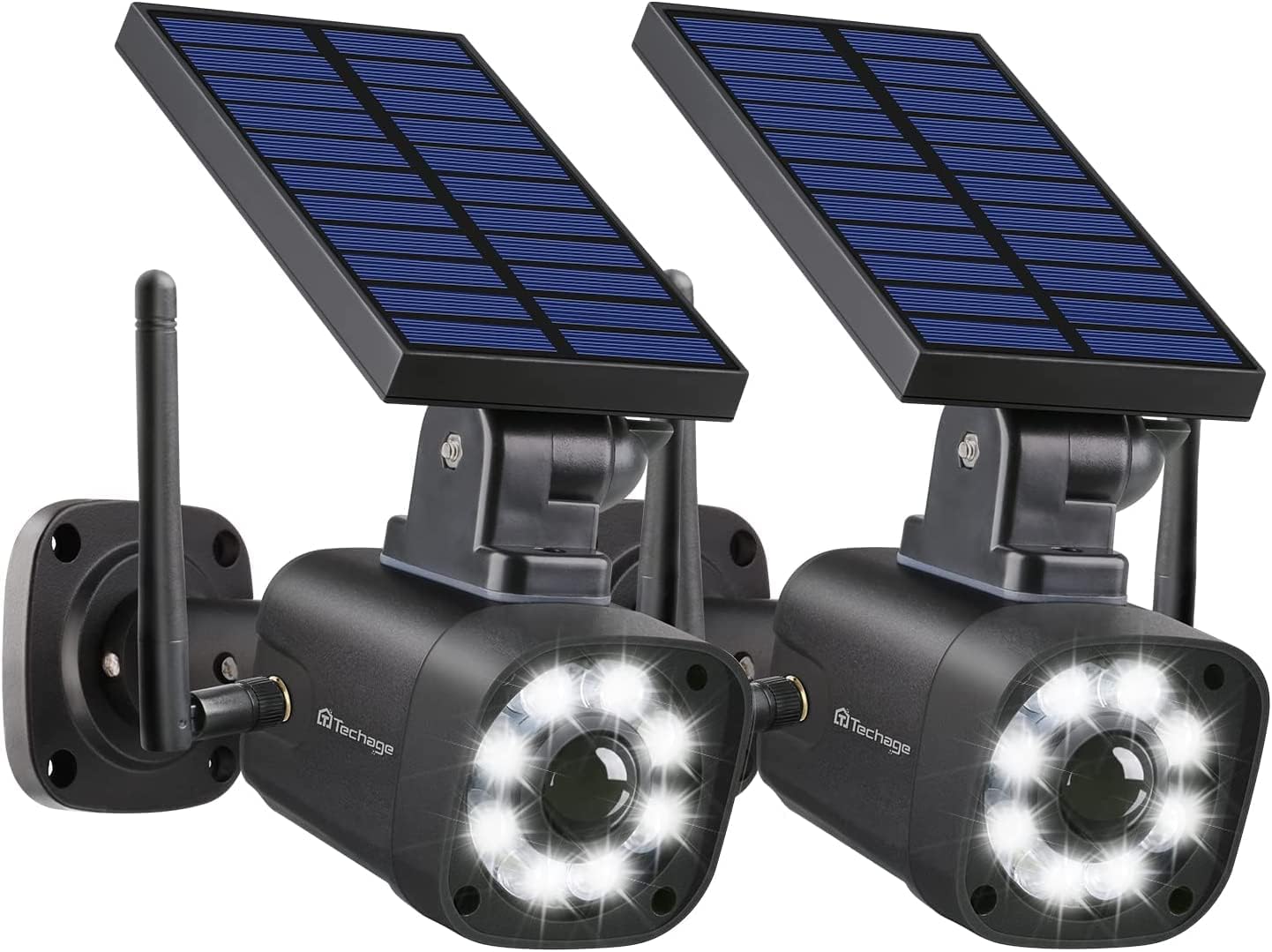 Techage Solar Battery Powered Metal Fake Security Camera, Dummy CCTV ...