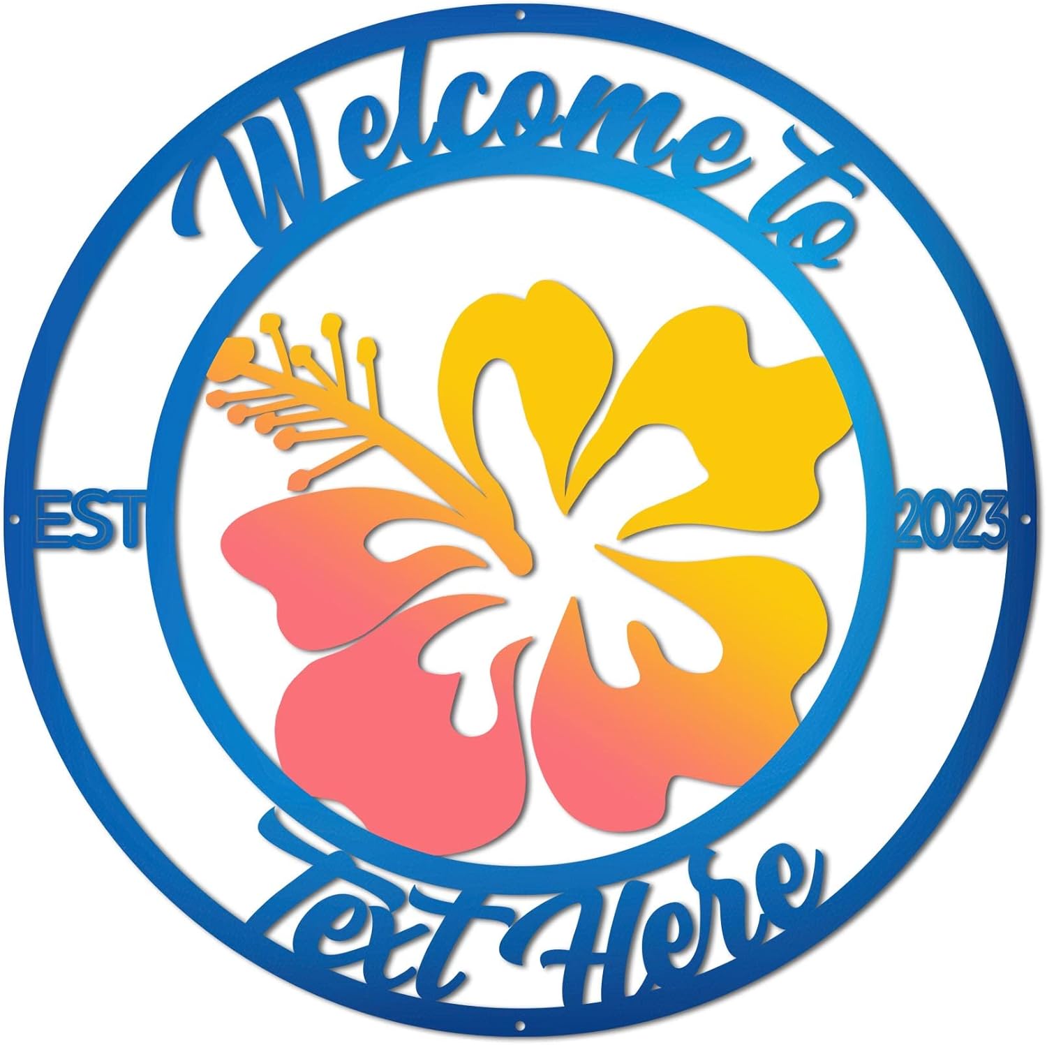 Amazon.com: WODORO Personalized Beach Life Beach House Metal Tin Sign ...