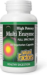 Natural Factors Multi Enzyme High Potency Full Spectrum Plant Sourced ...