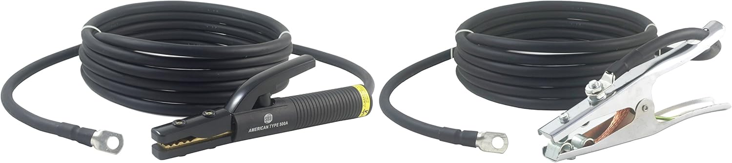 Amazon.com: SÜA - 500 Amp Welding Leads Set Assembly - Terminal Lug ...