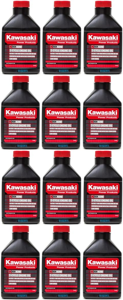 Amazon.com: Kawasaki 12PK 6.4oz 50:1 2.5 Gallon 2 Cycle Engine Oil K ...