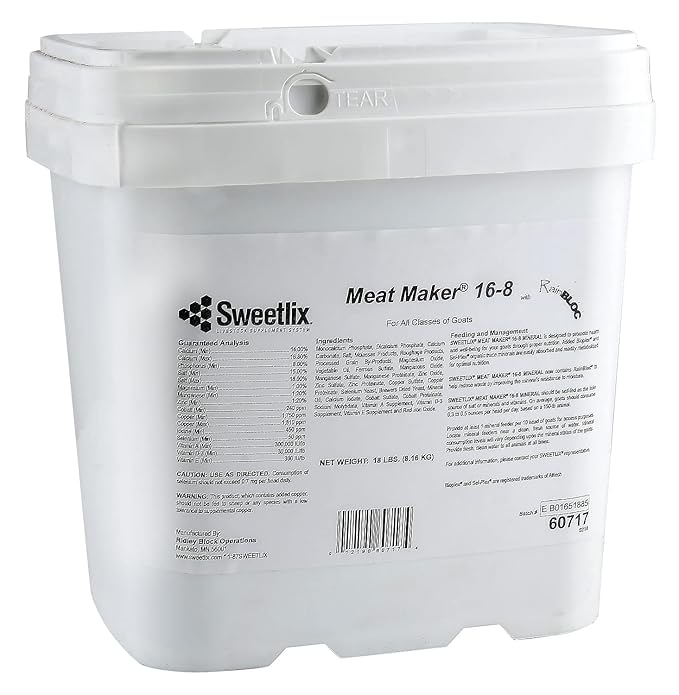 Amazon.com : Sweetlix Meat Maker Goat 16-8 with RainBloc, 18 lb ...