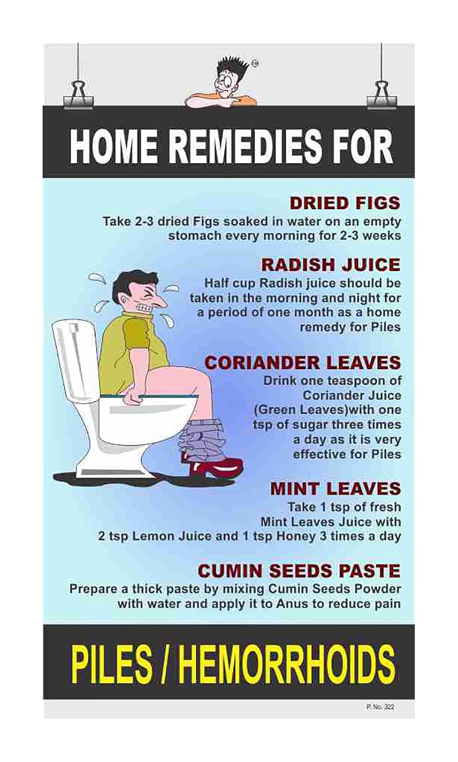 Posterkart Health Awareness Poster - Home Remedies for Hemorrhoids, 66 ...