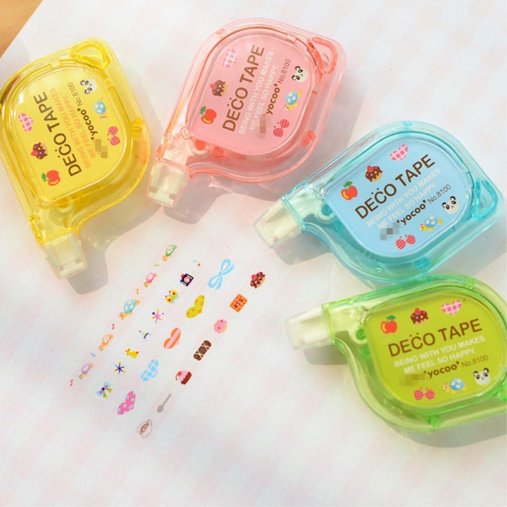 Amazon.com : GH8 2pcs/set kawaii cute Cartoon Peach cake tortoise design correction tape for ...