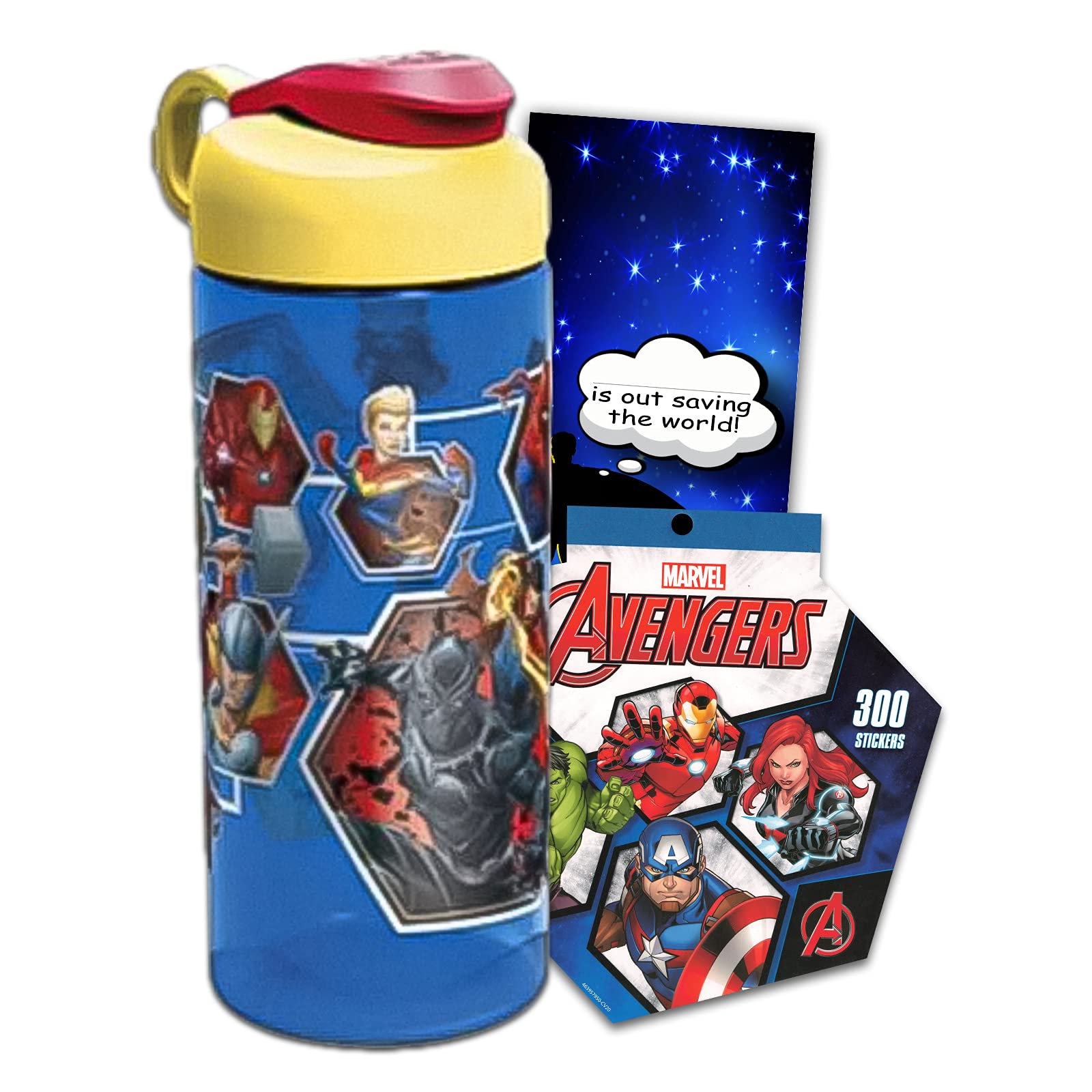 Marvel Avengers Plastic Water Bottle for Boys and Girls ~ 3pc Bundle ...