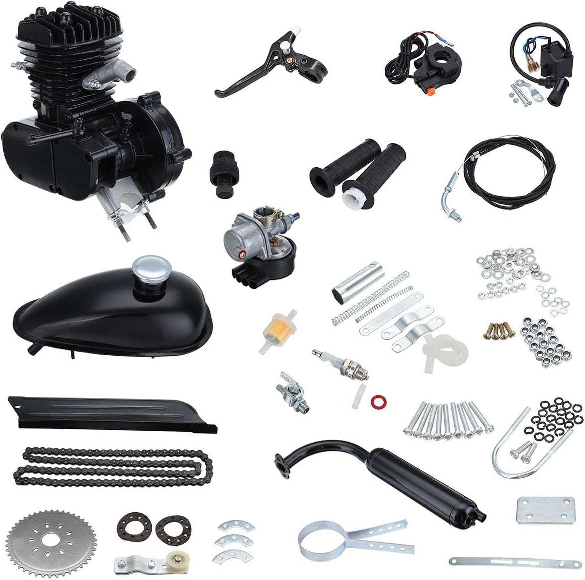 MountainNet 80cc tvåtakts bensin gasmotor kit för motoriserad cykel ...