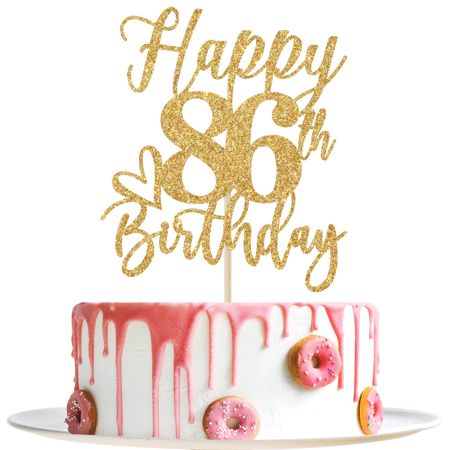 Happy 86th Birthday Cake Topper, 86th Birthday Decorations for Men ...