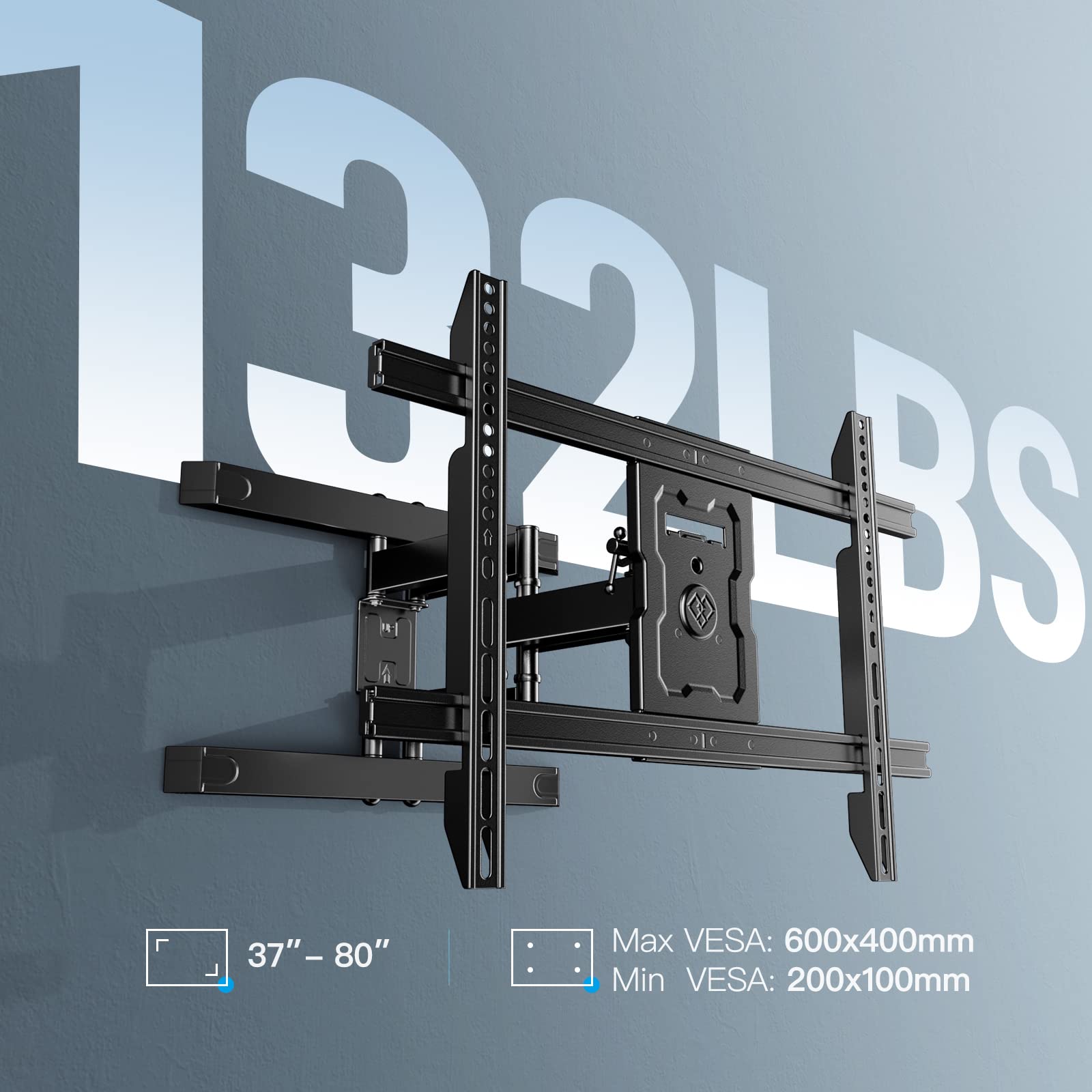 Snapklik.com : PERLESMITH Full Motion TV Wall Mount For 37-80 Inch TVs ...