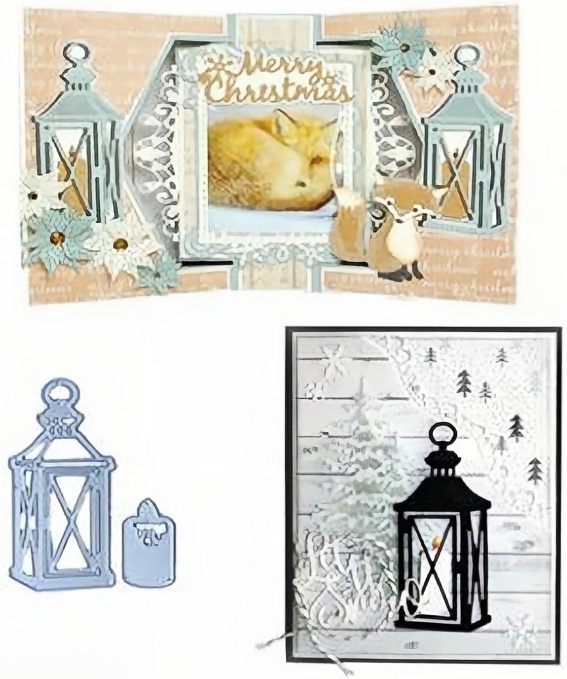 Amazon.com: Christmas Forest and Lakes 3D Metal Die Cuts, Cutting Dies ...