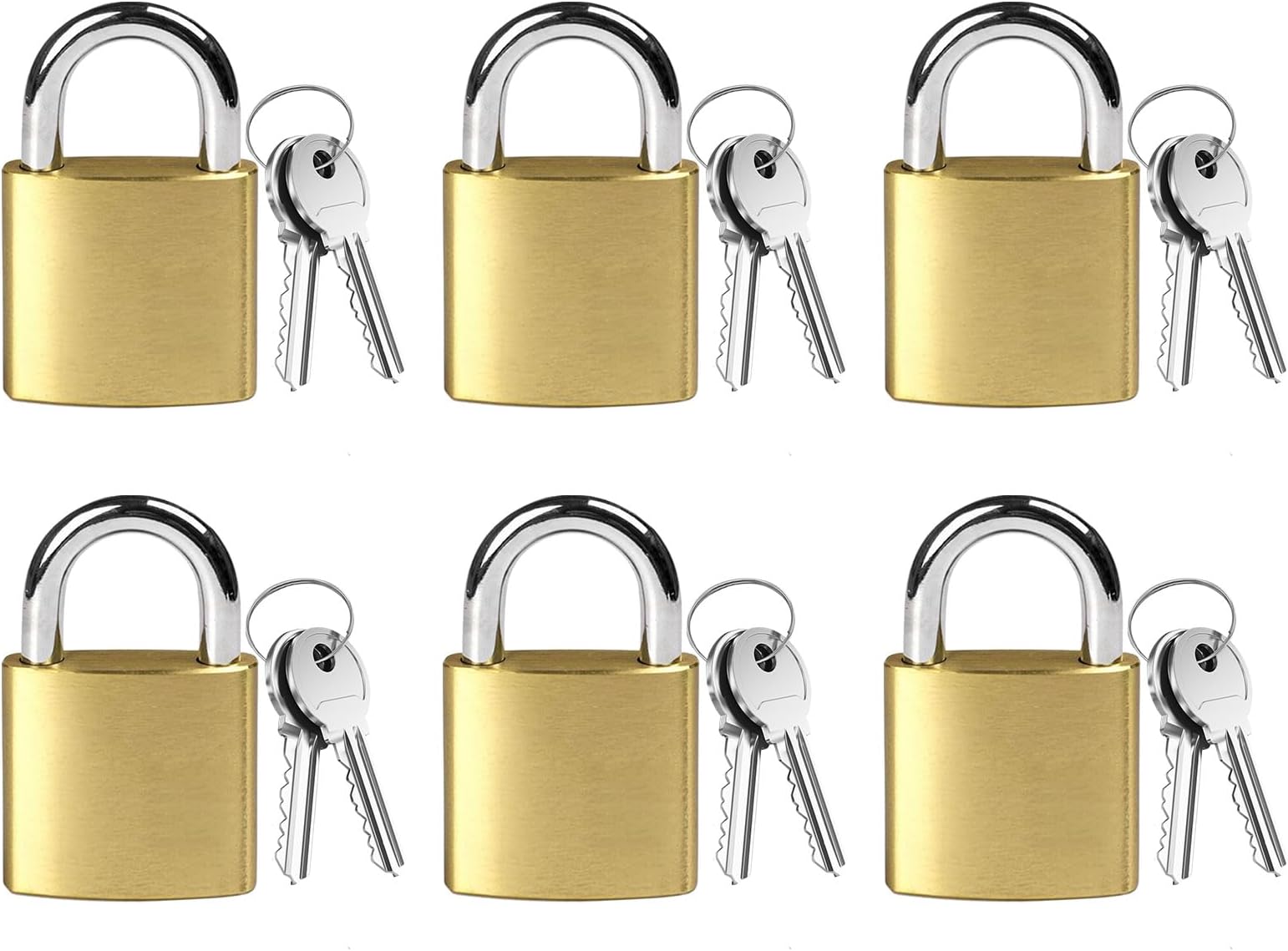 2 Pcs 32mm Padlock, Solid Locks with Keys, Waterproof and Rustproof ...