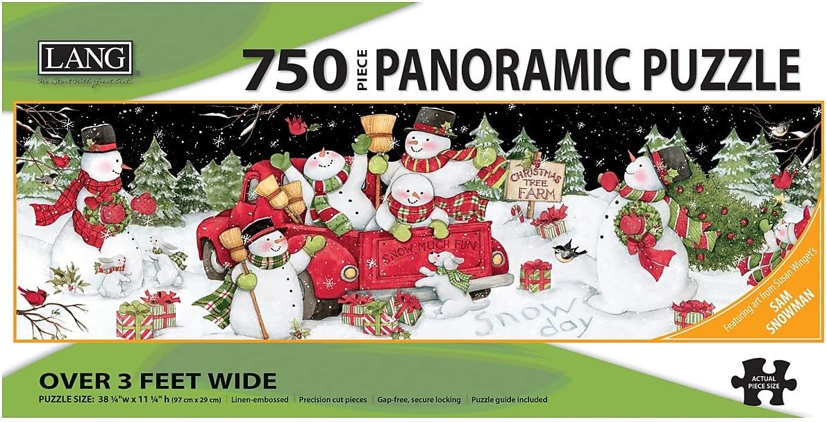 Amazon.com: LANG SNOW DAY PUZZLE - 750 PC PANORAMIC (5041017) : Toys ...