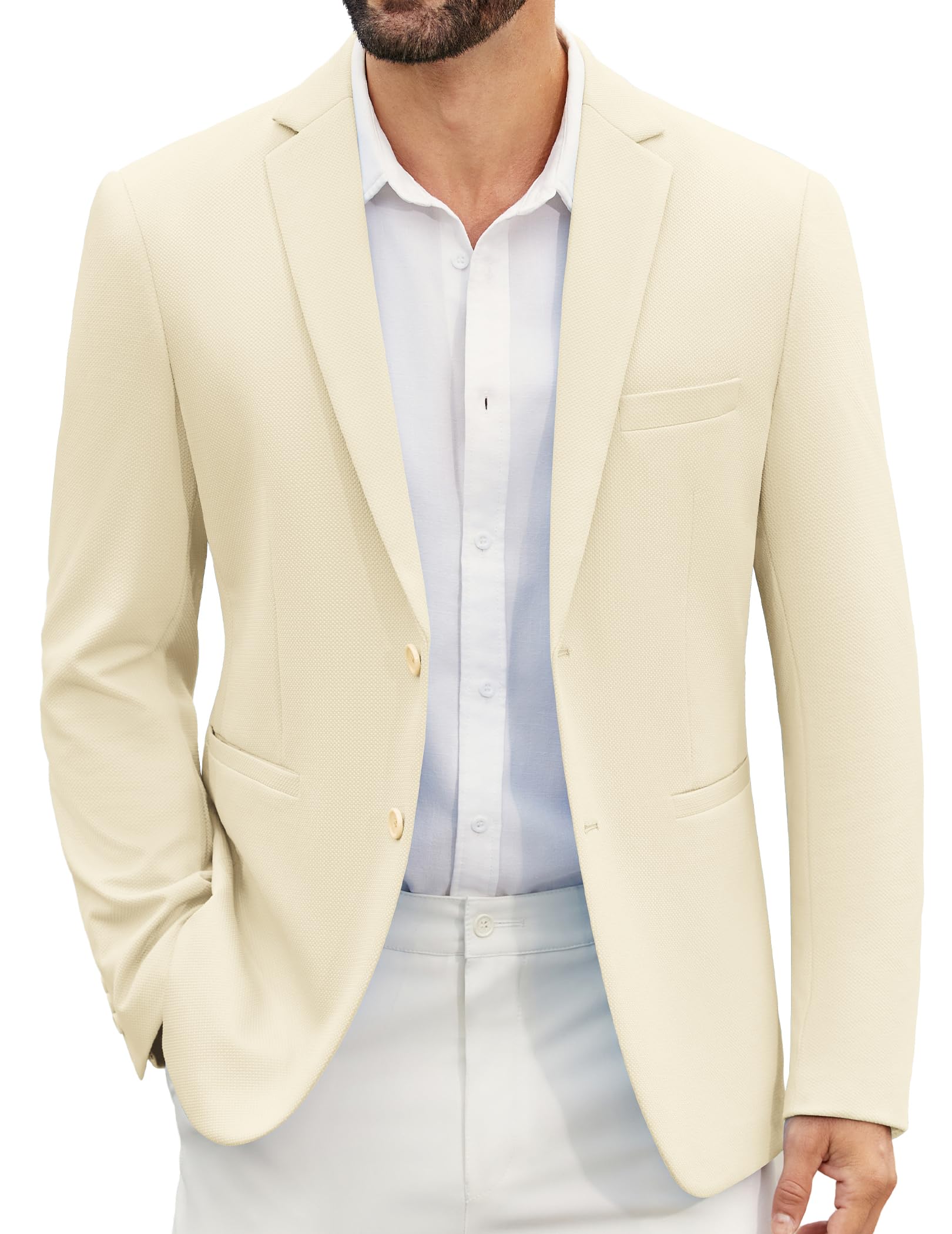 COOFANDY Men's Casual Blazer Slim Fit Suit Jackets Two Button ...