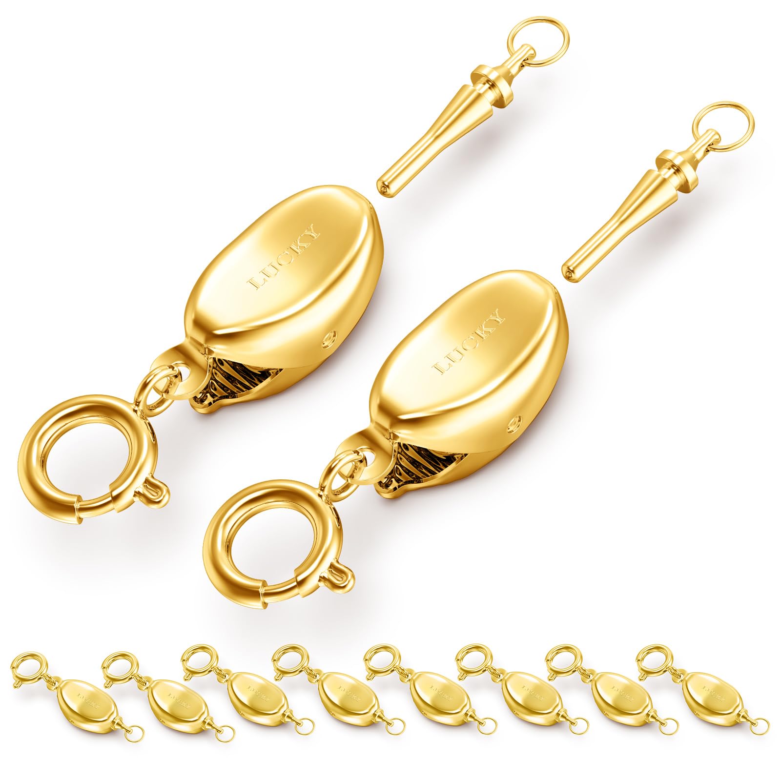 Amazon.com: OHINGLT 8Pcs Necklace Clasps Replacement Toggle Push Box ...