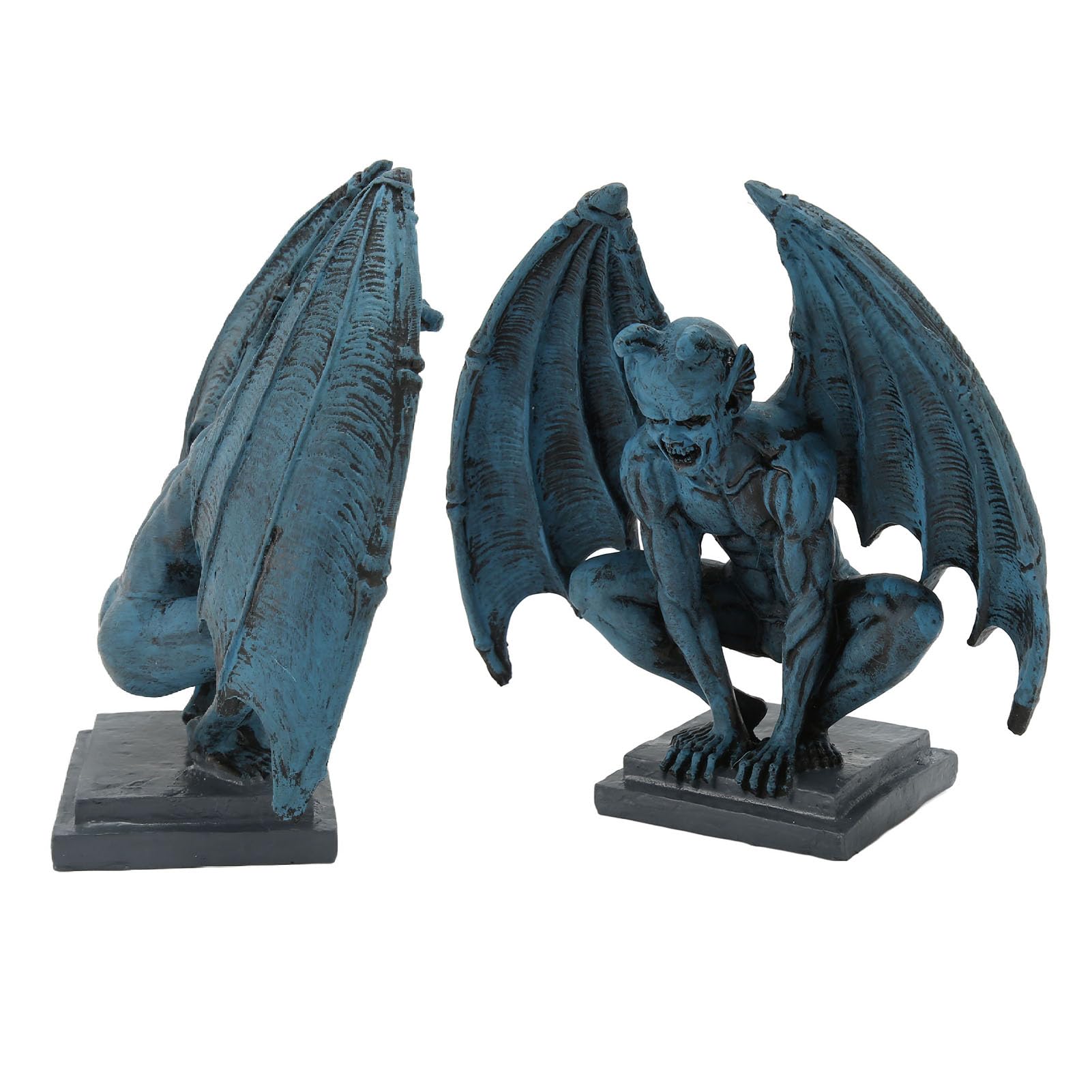 Gothic Gargoyle Statues GARGOYLE CONCRETE STATUE PATINA BLUE STONE