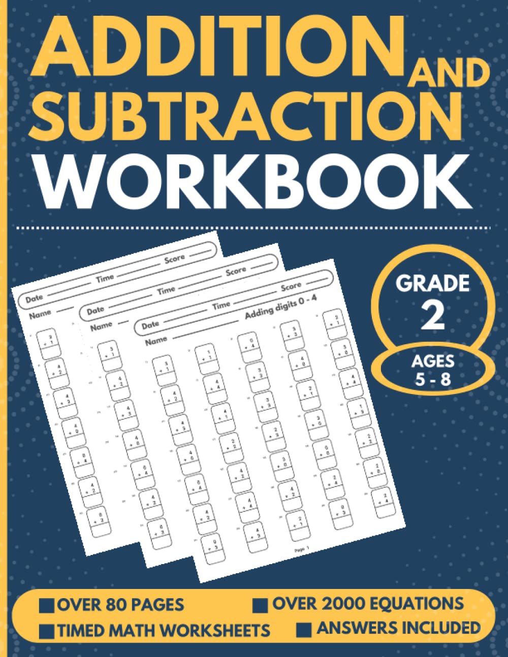 Amazon.com: Addition and Subtraction Workbook: Over 80 pages of Timed ...