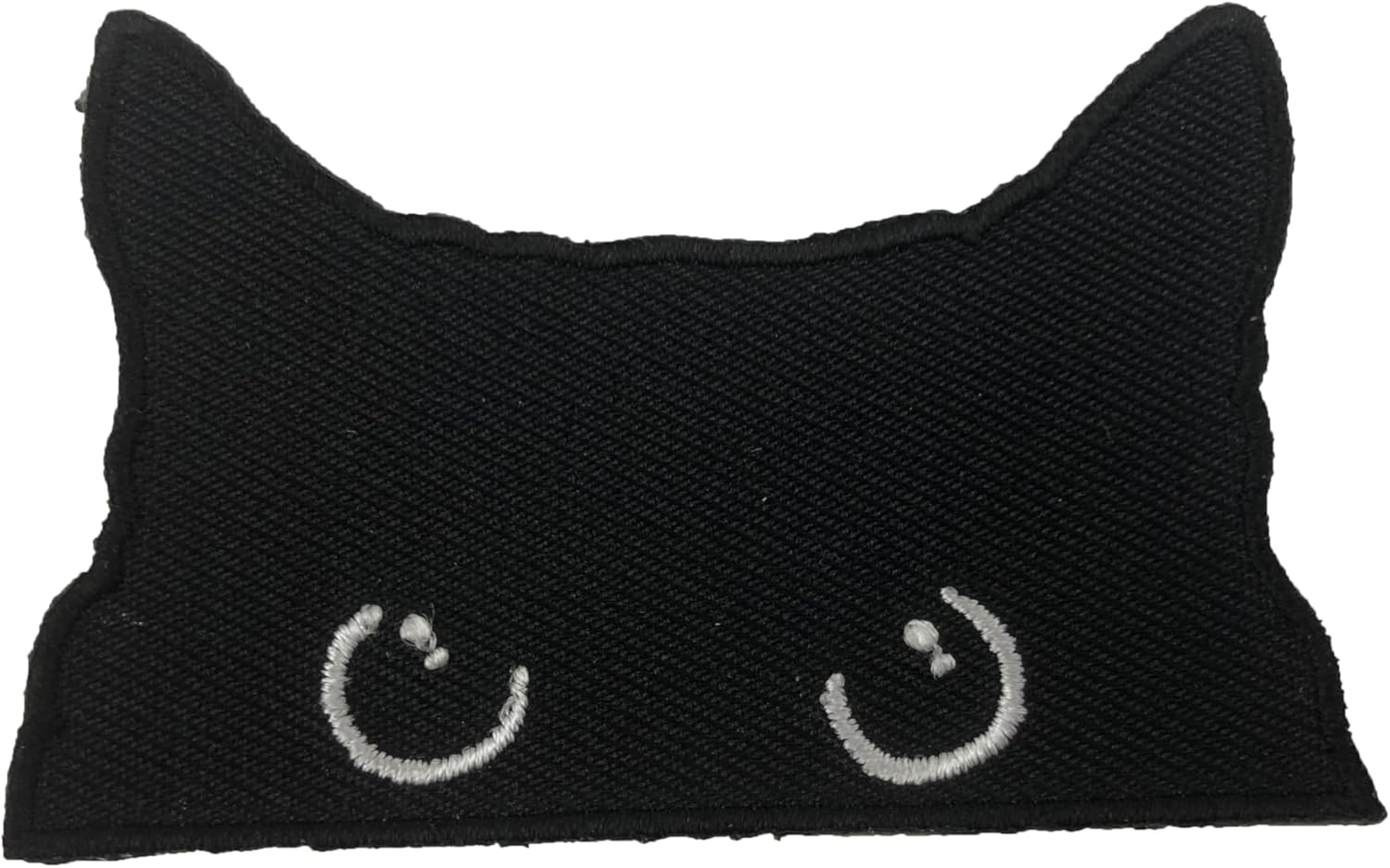Amazon.com: Funny Embroidery Patches Fabric Applique (Peeking Black Cat ...