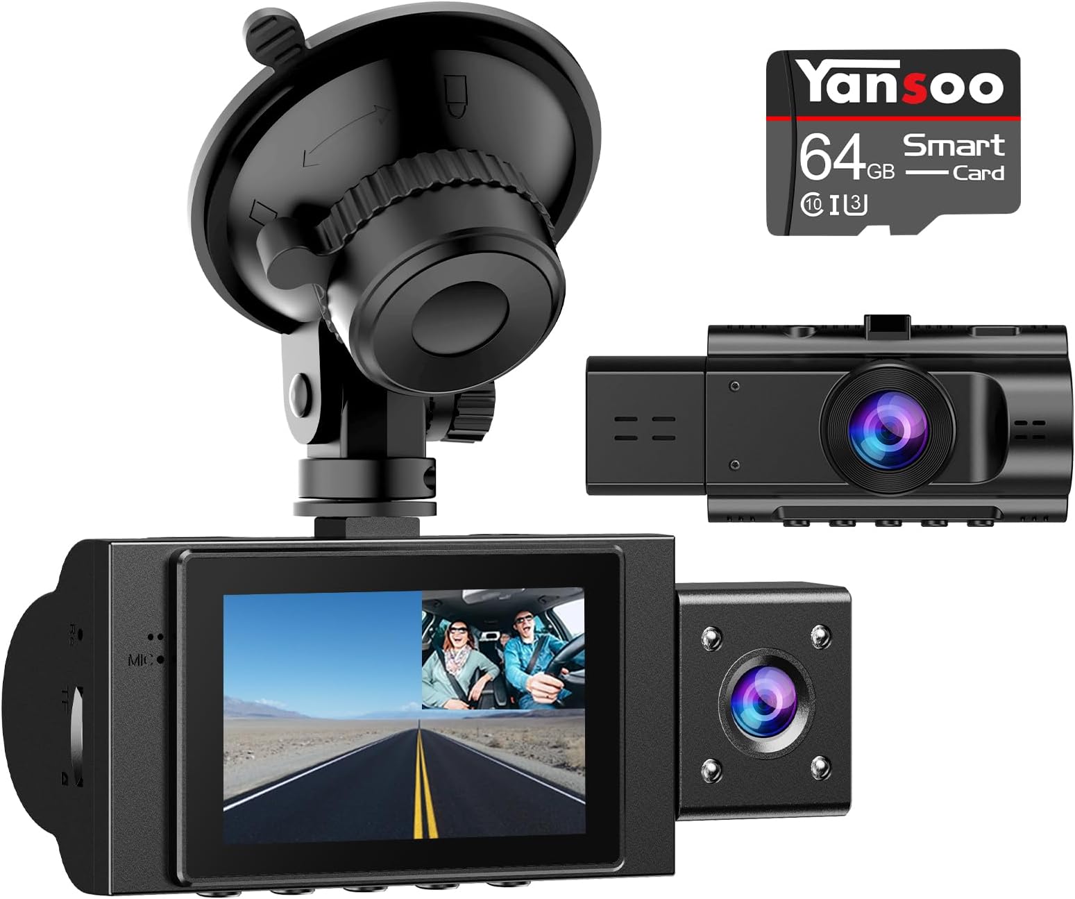 Amazon.com: Dash Cam Front and Inside, FHD Dashcams for Cars with 64GB ...