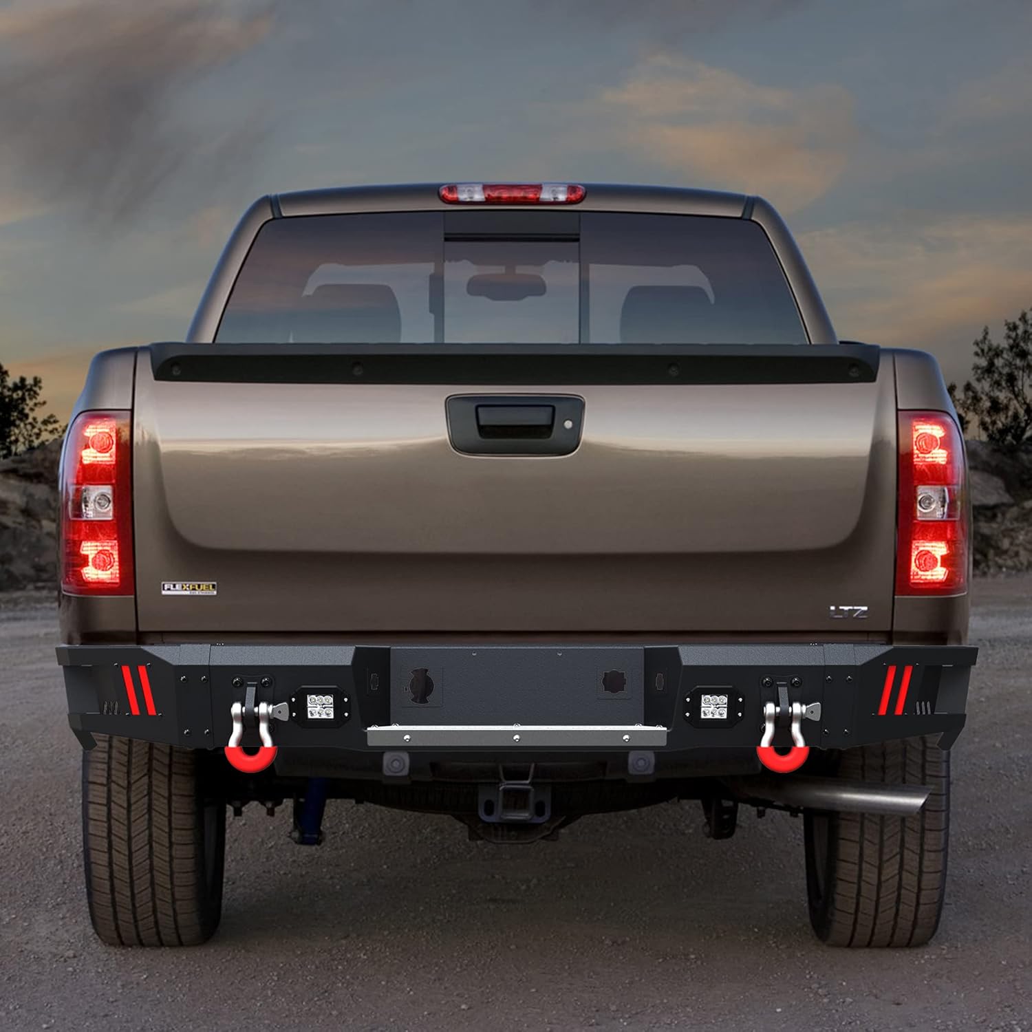 POFENZE Parachoques trasero para camioneta Chevy Silverado 1500 (2007 ...